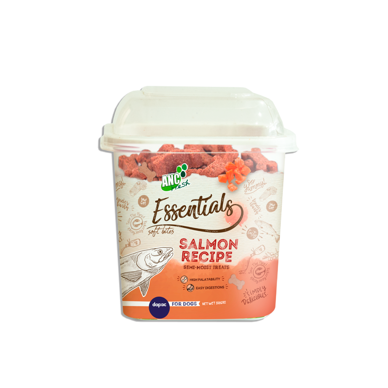 Semi-Moist Salmon Dog Treats from Essentials Bucket