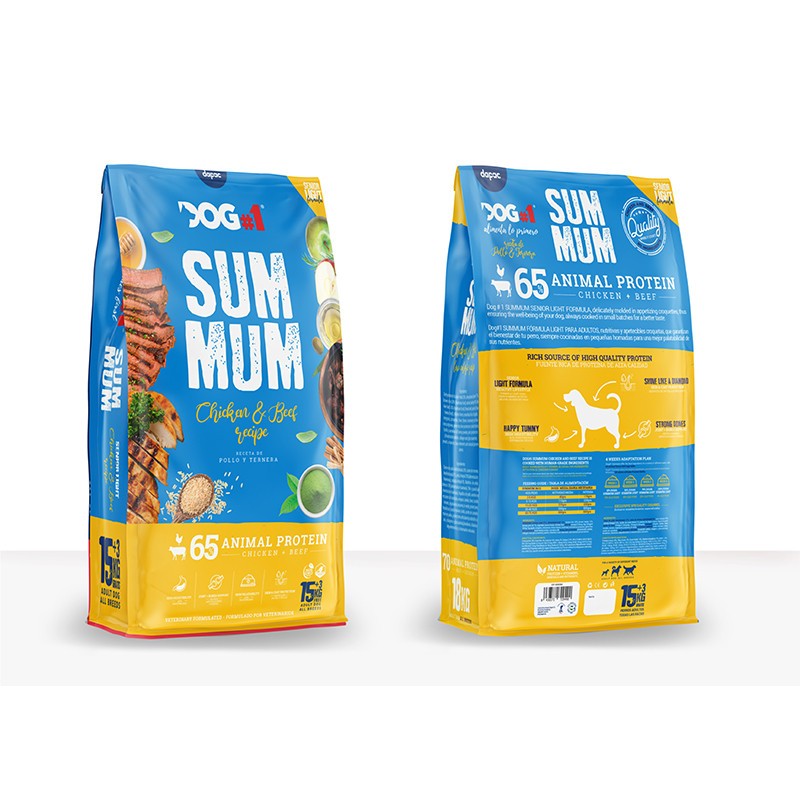 Dog 1 Sum Sum Light complete food chicken and beef