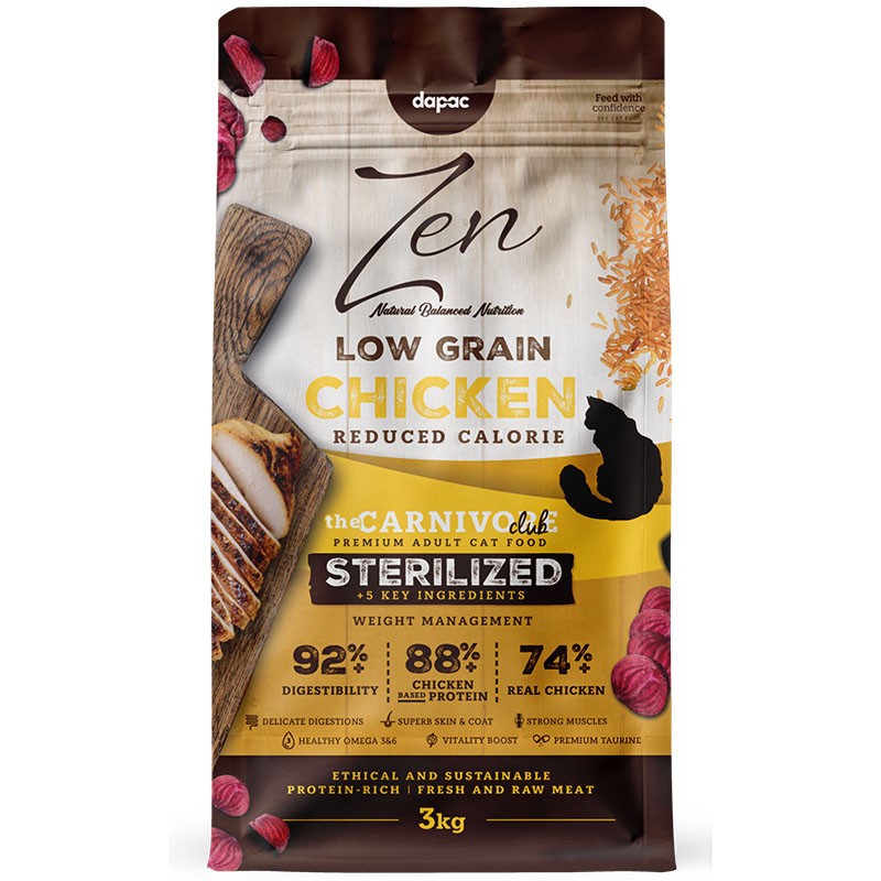 Zen Cat Low Grain Sterilized Chicken adult 3 kg