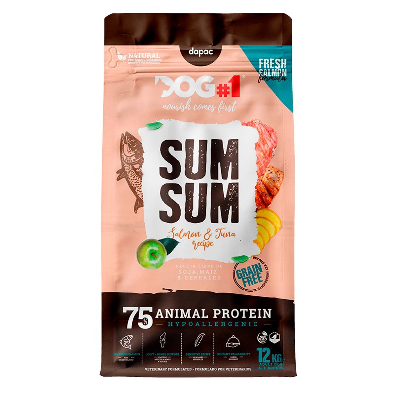 DOG#1 Sum Sum salmon and tuna grain free adult dogs 12 kg