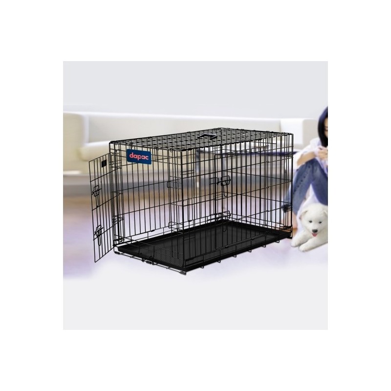 Jaula metálica cromado electro coating-barrote fuerte 109x71x79cm